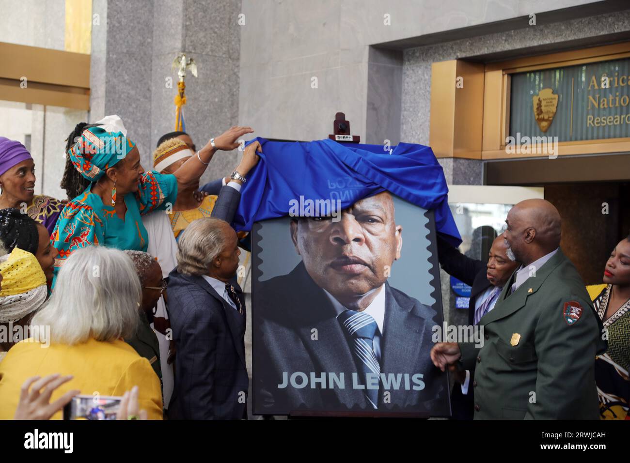 NEW YORK, NEW YORK- SEPTEMBER 19: (L-R) Laurie Cumbo, Rev. Al Sharpton ...