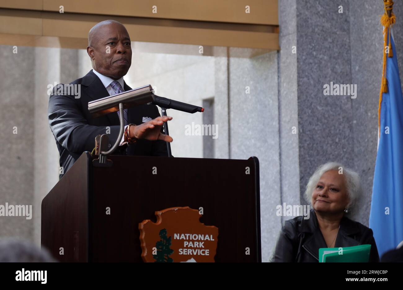 NEW YORK, NEW YORK- SEPTEMBER 19: New York City Mayor Eric Adams ...