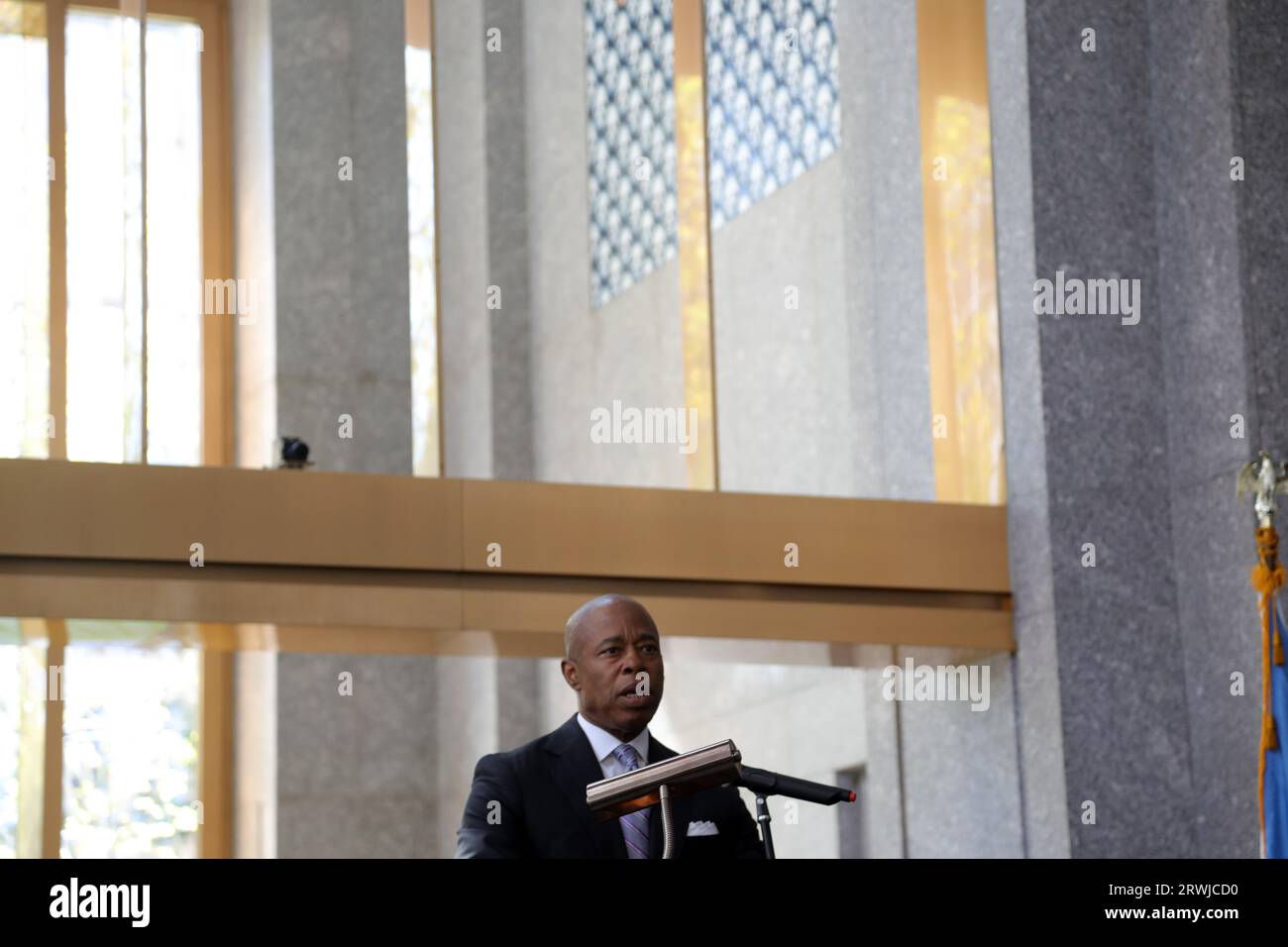 NEW YORK, NEW YORK- SEPTEMBER 19: New York City Mayor Eric Adams ...
