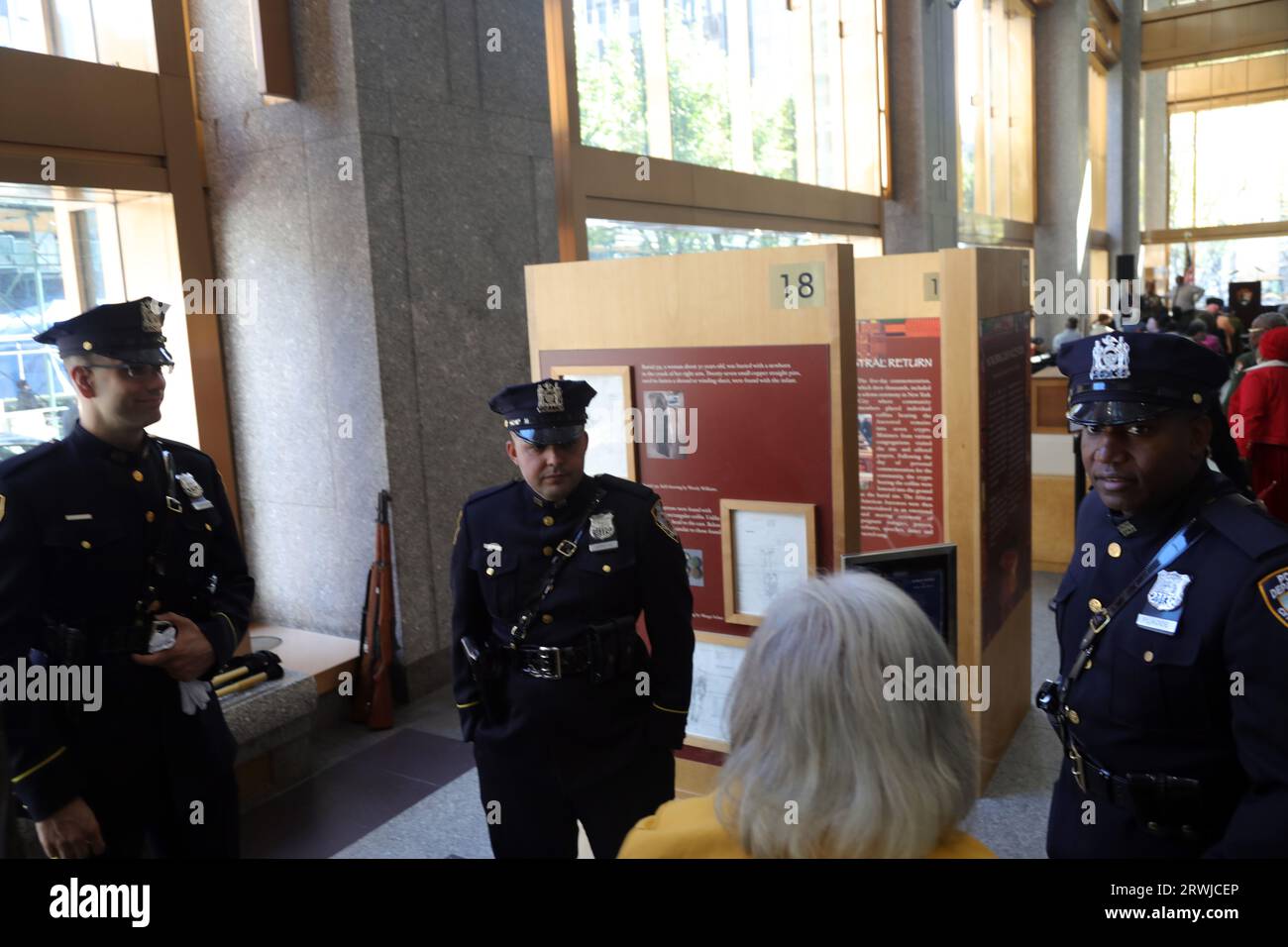 NEW YORK, NEW YORK- SEPTEMBER 19: NYPD Honor Guard attend the John ...