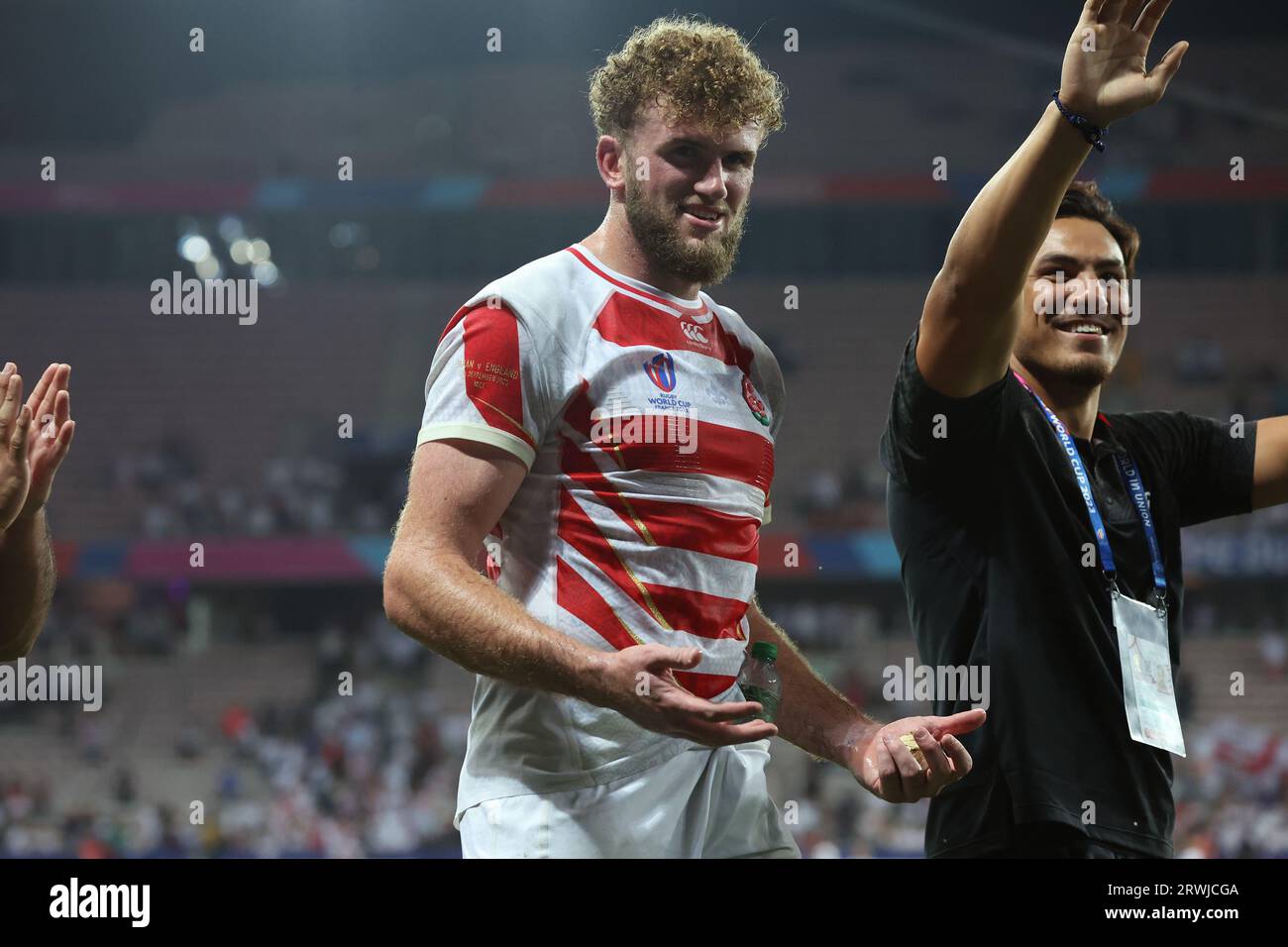 Japan's Warner Dearns during the 2023 Rugby World Cup Pool D match ...