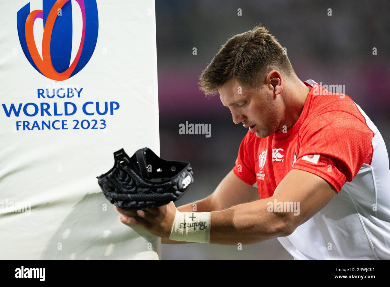 Japan's Pieter Labuschagne during the 2023 Rugby World Cup Pool D match ...