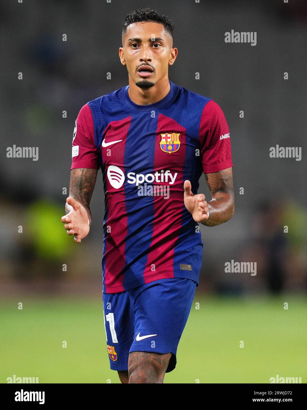 Barcelona, Spain. 19th Sep, 2023. Raphael Dias Belloli Raphinha of FC Barcelona during the UEFA ...