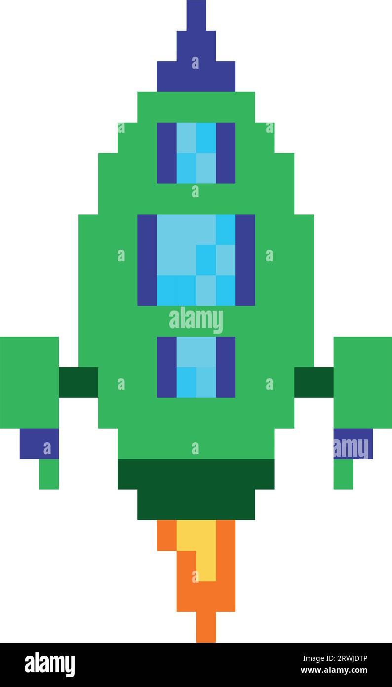 battle ship pixels green Stock Vector Image & Art - Alamy