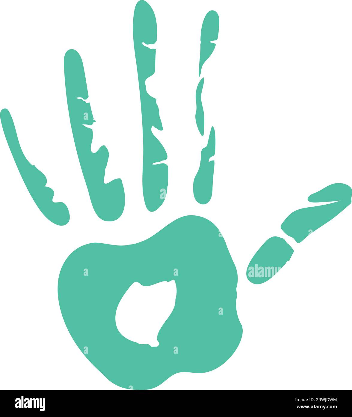 handprint paint color green illustration Stock Vector Image & Art - Alamy