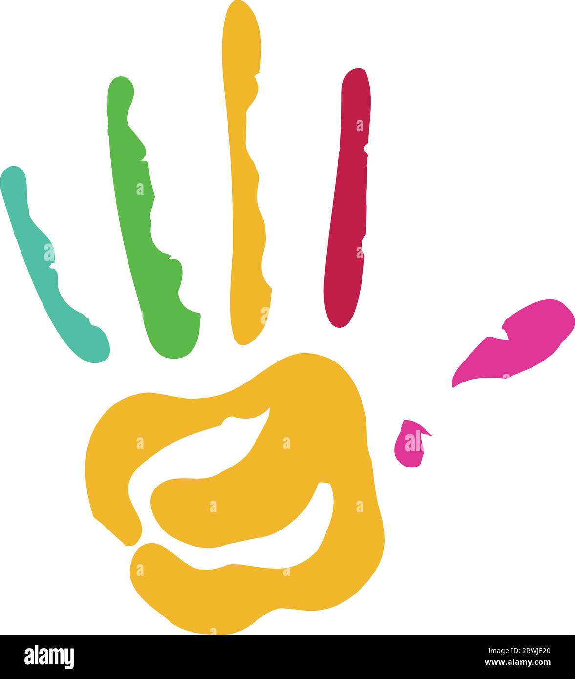 handprint paint colors illustration Stock Vector Image & Art - Alamy