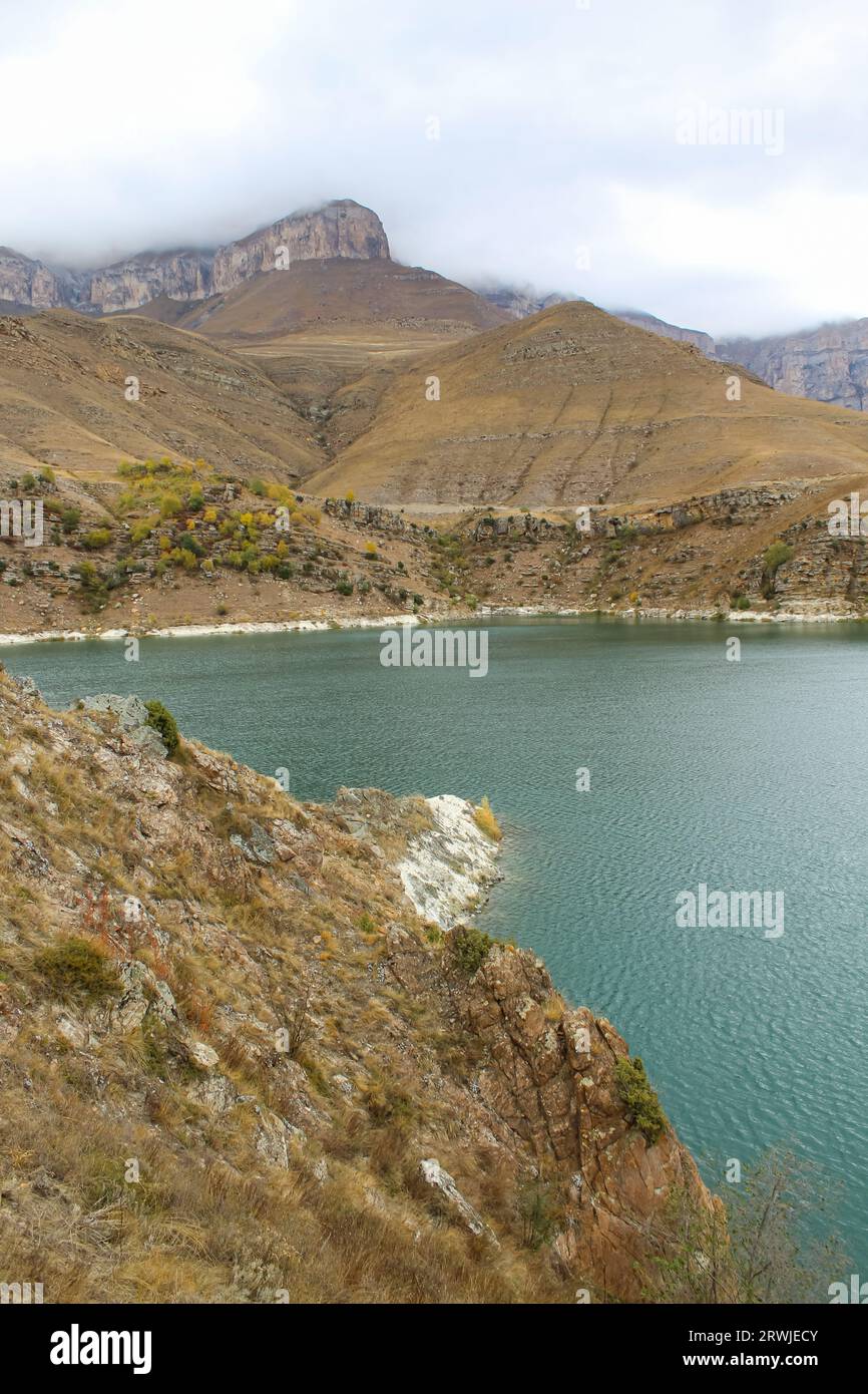 Blue lake among the mountains. A fascinating sight. Location Lake ...