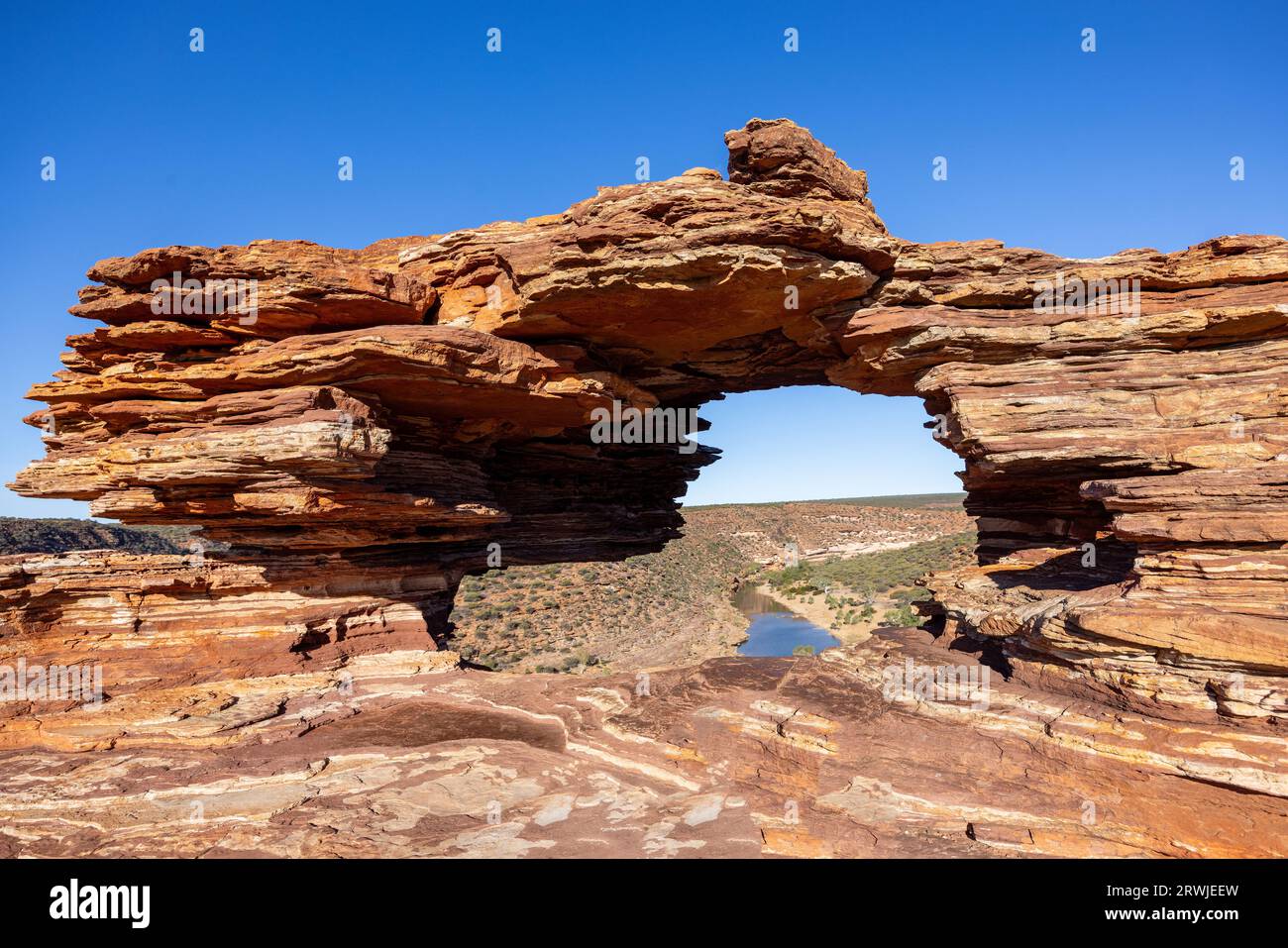Murchison River through Natures Window, Kalbarri National Park Western ...