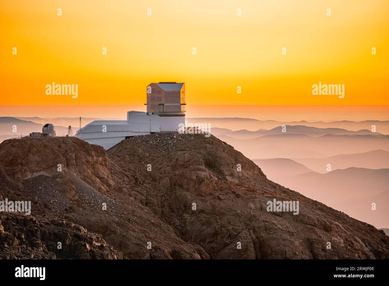 Sunset at the Vera C. Rubin Observatory, Chile Stock Photo - Alamy