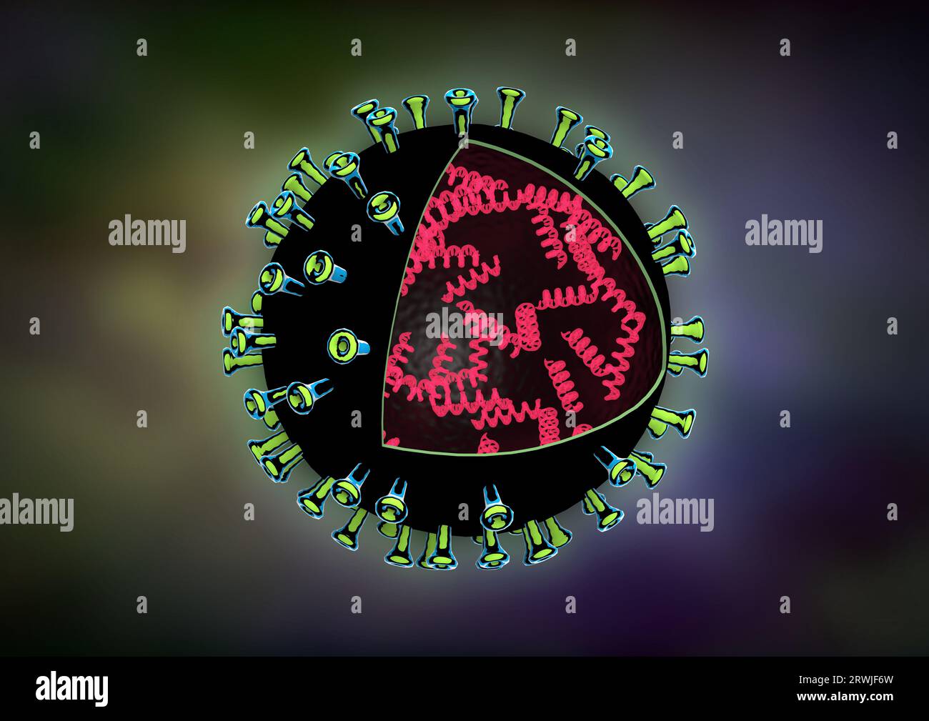 Virus particle, illustration Stock Photo - Alamy