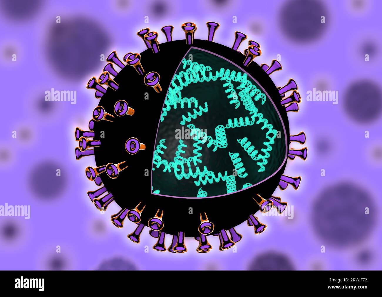 Virus particle, illustration Stock Photo - Alamy
