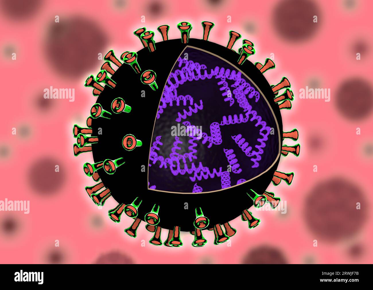 Virus particle, illustration Stock Photo - Alamy