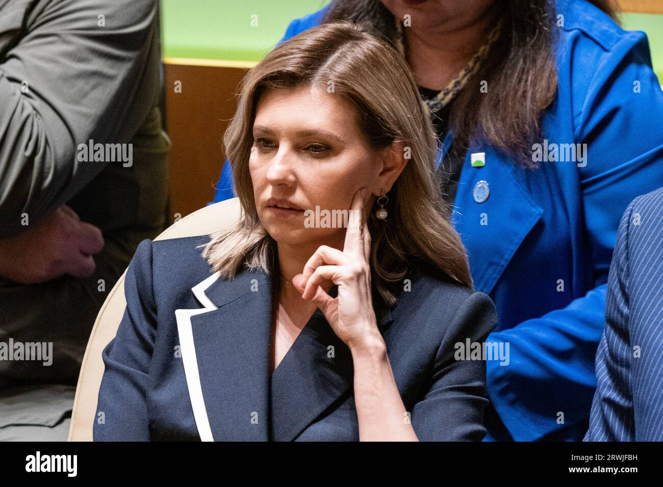 First Lady of Ukraine Olena Zelenska seen as President Volodymyr ...