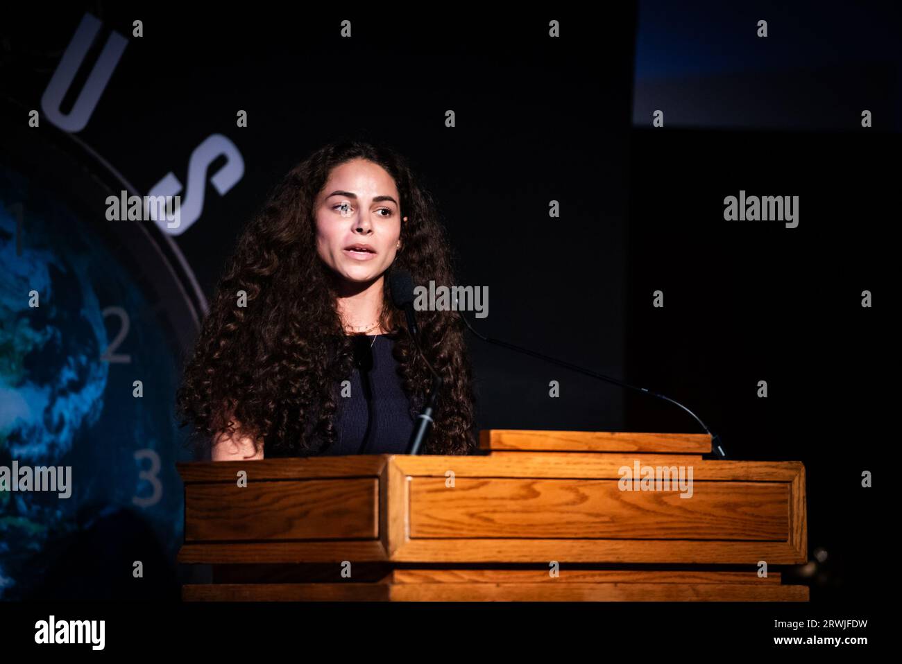 USA. 18th Sep, 2023. Sage Lenier, Founder of the Sustainable and Just ...