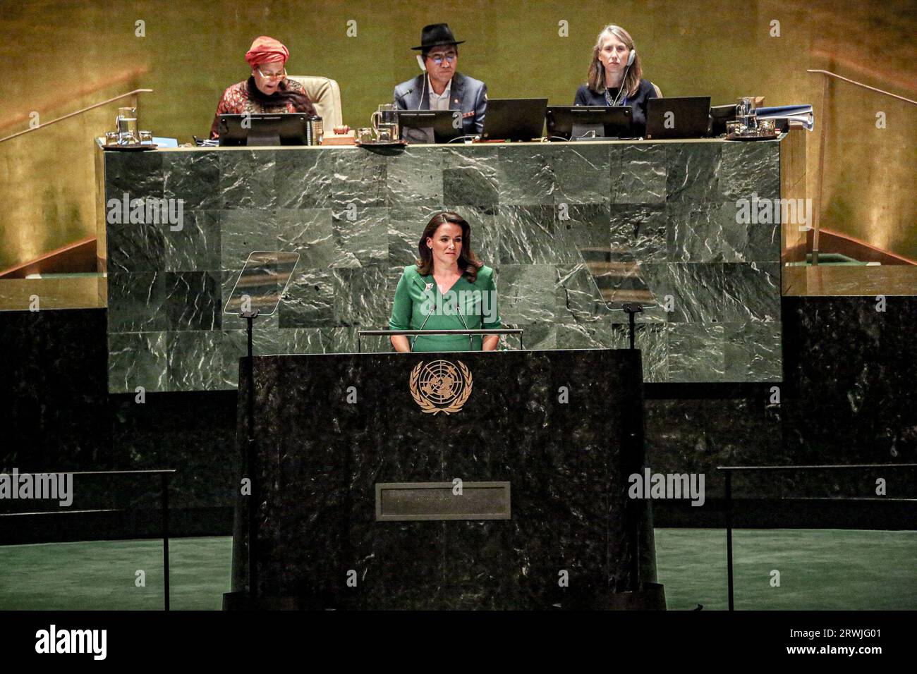 New York, New York, USA. 19th Sep, 2023. KATALIN NOVAK President of ...