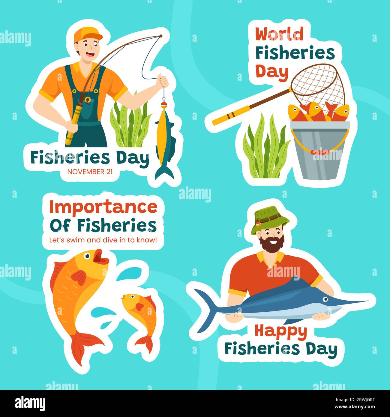 Fishery day Stock Vector Images - Alamy