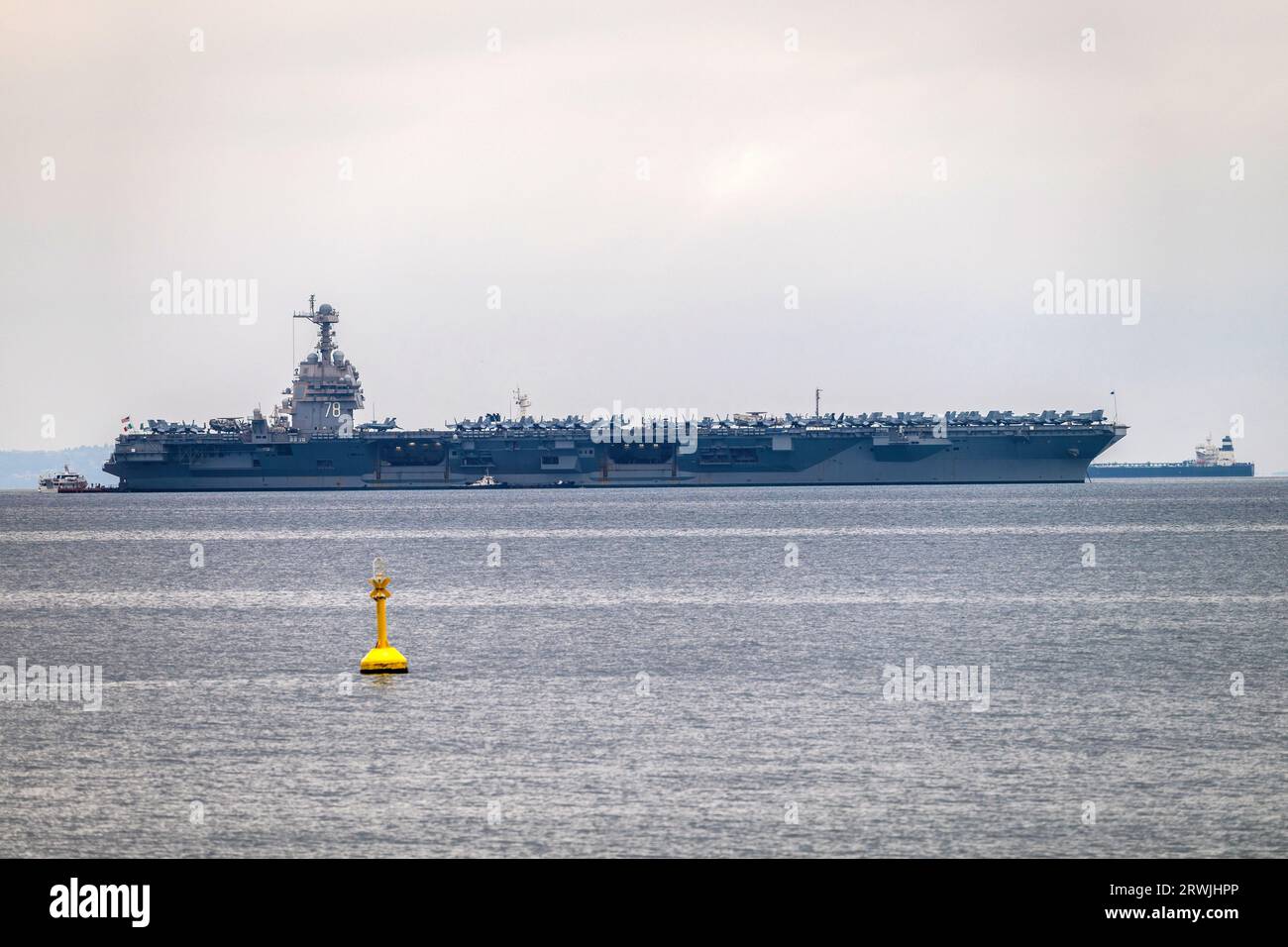 Trieste, Italy. 18th Sep, 2023. US Navy aircraft carrier USS Gerald R ...