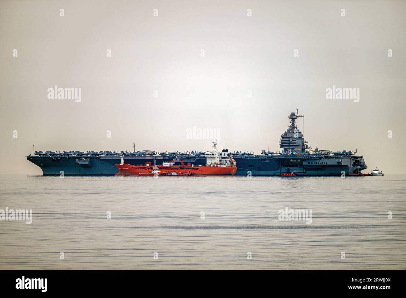 Trieste, Italy. 18th Sep, 2023. US Navy aircraft carrier USS Gerald R ...