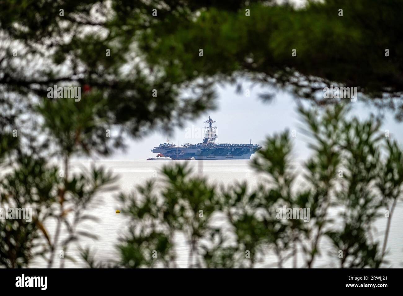 Trieste, Italy. 18th Sep, 2023. US Navy aircraft carrier USS Gerald R ...