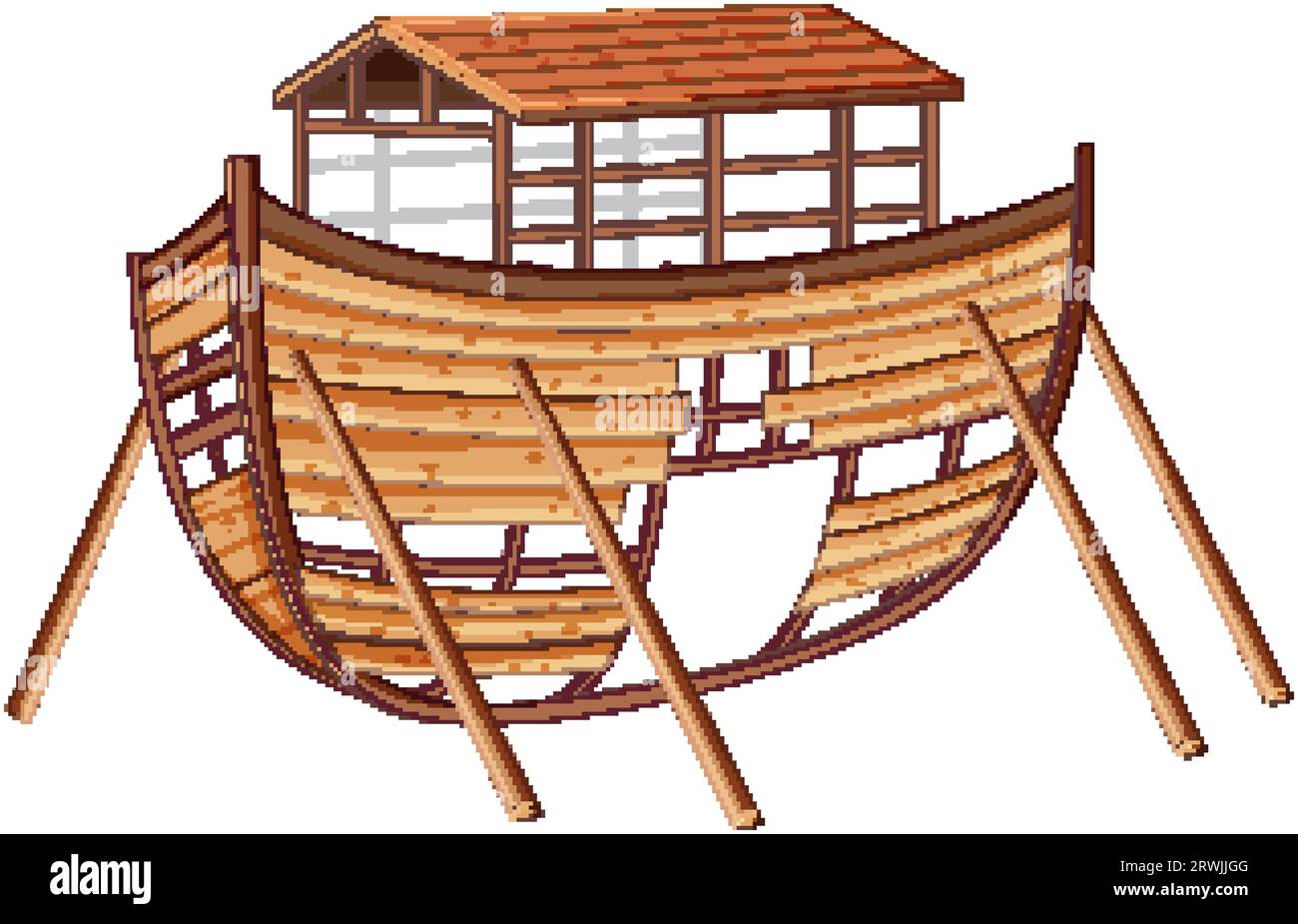 Wooden shipbuilding Stock Vector Images - Alamy