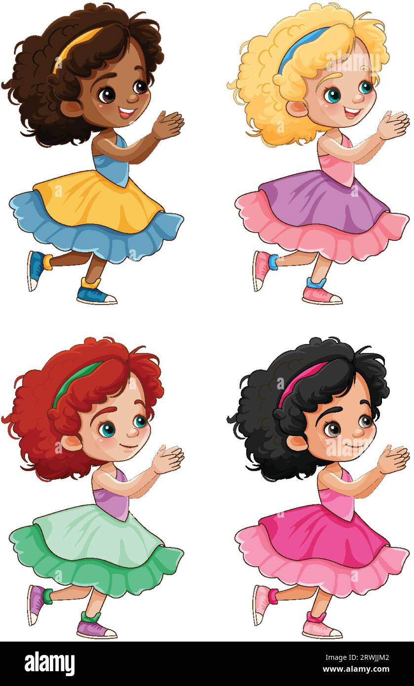 Set of Kids of Different Races illustration Stock Vector Image & Art ...