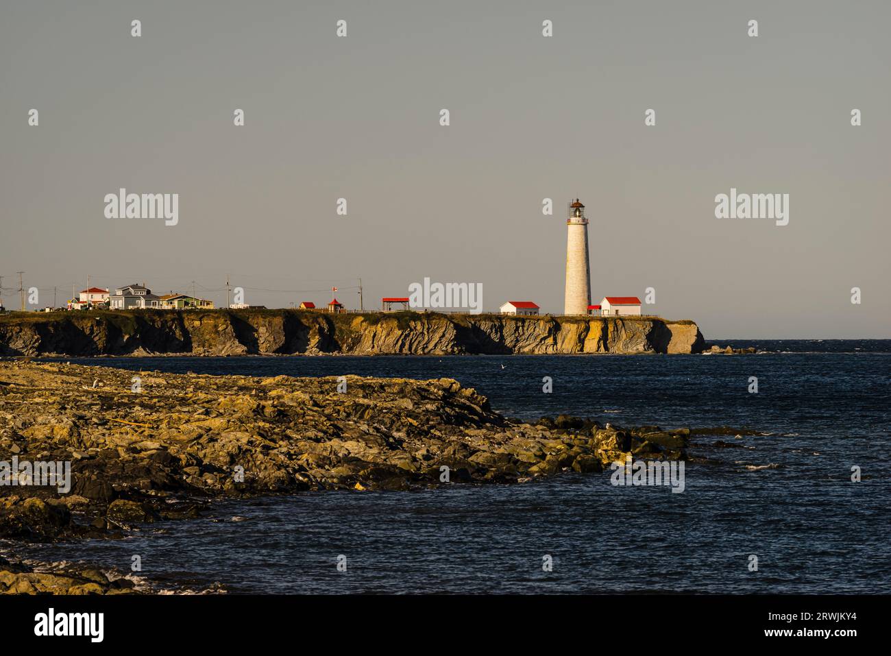 Cap des Rosiers Lighthouse Cap des Rosiers, Quebec, CA Stock Photo - Alamy