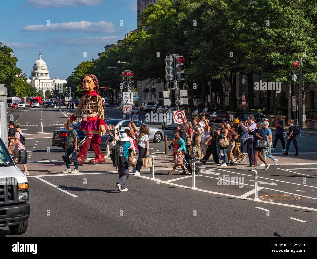 September 19, 2023, Washington, District of Columbia, USA: Little Amal ...