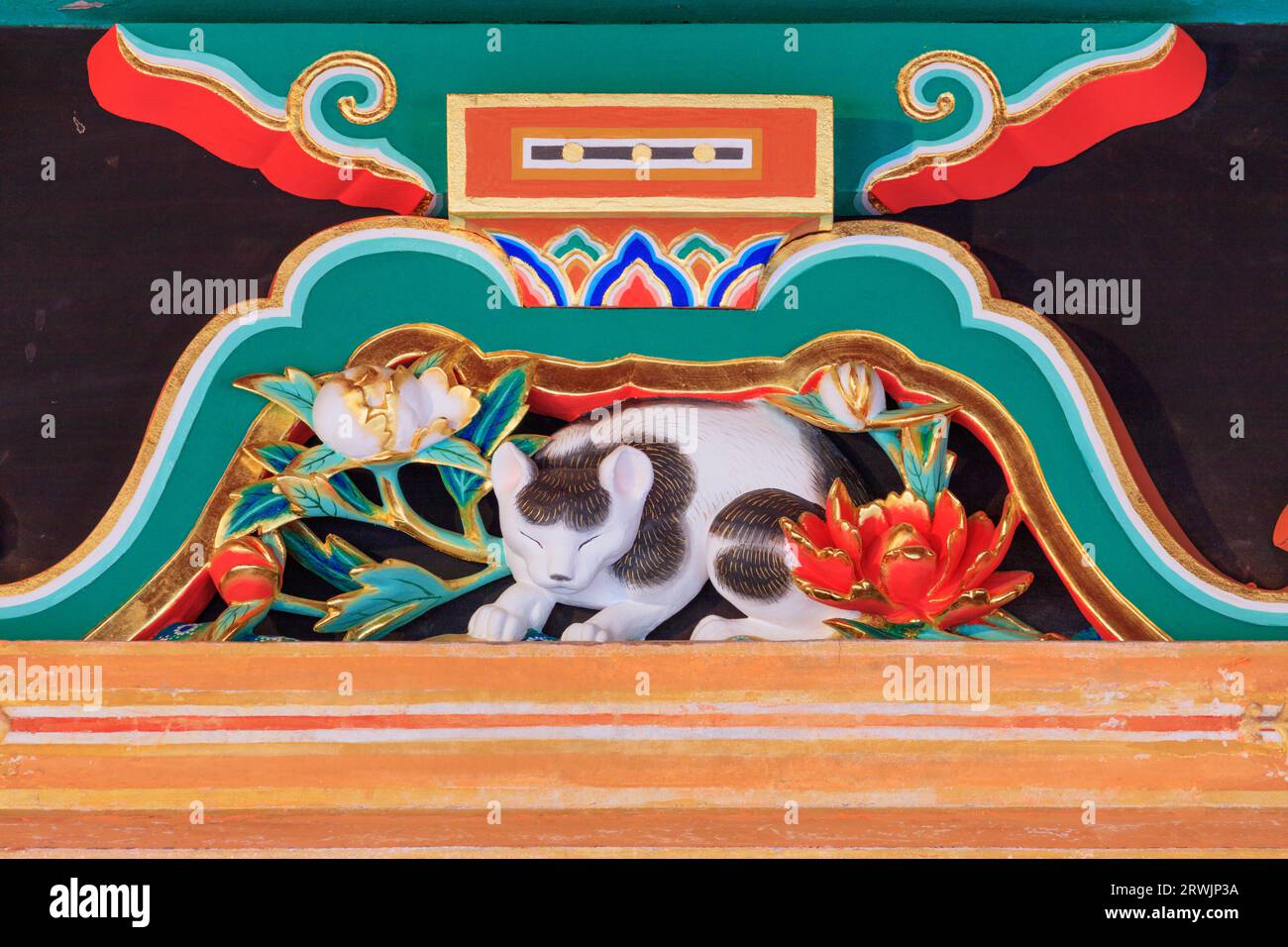 Nikko Toshogu Sleeping Cat Stock Photo - Alamy
