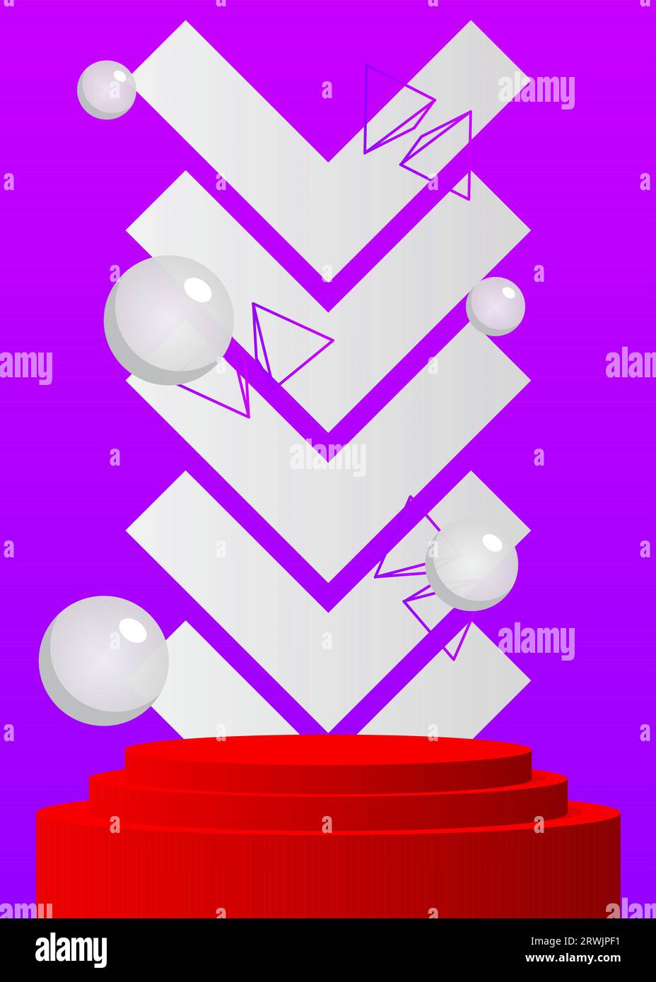 Minimal white pedestal design Stock Vector Images - Alamy