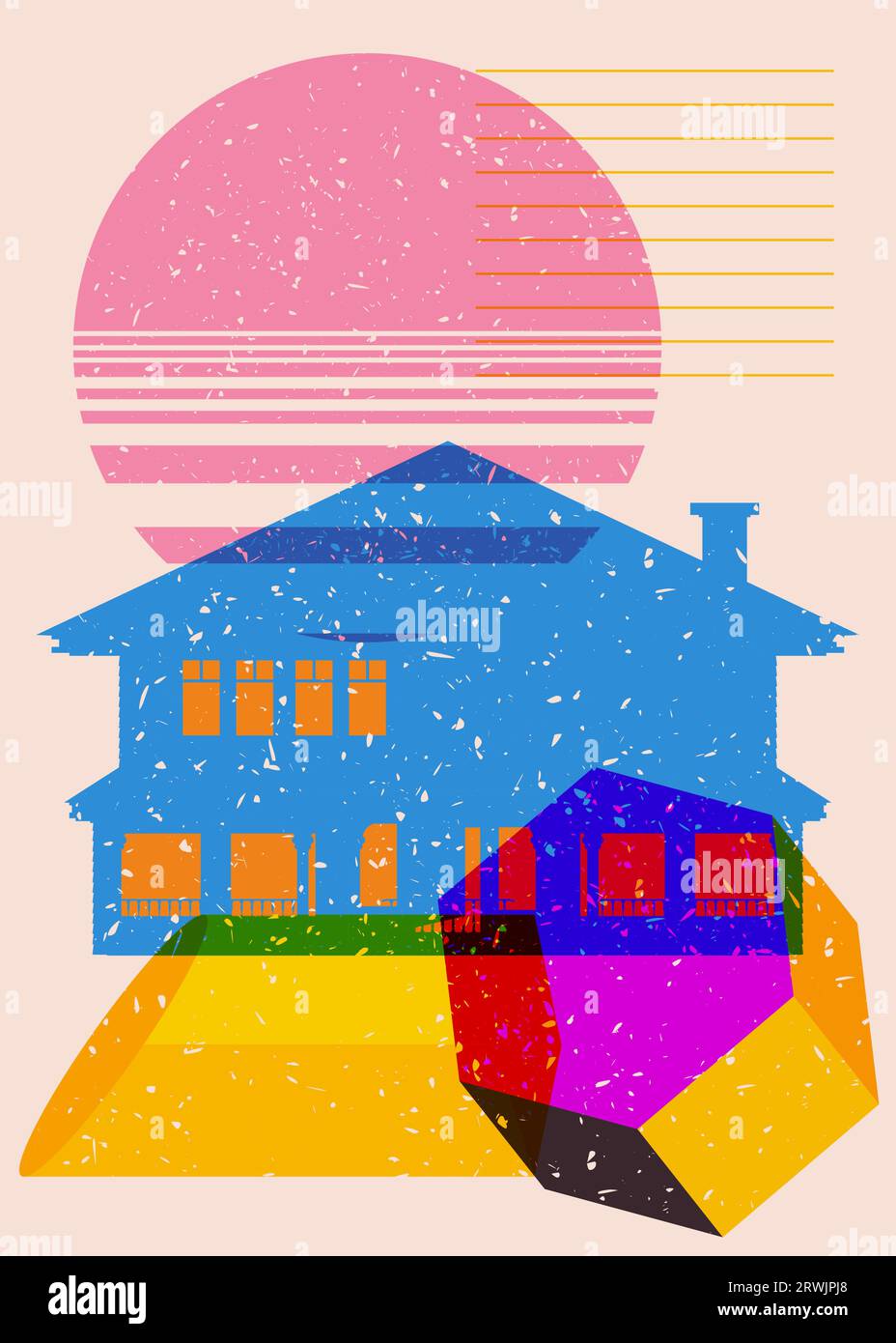 Abandoned building texture Stock Vector Images - Alamy