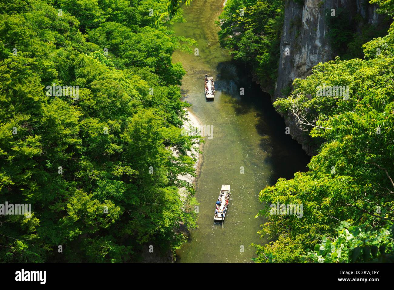 Geibikei Gorge and boat tour Stock Photo - Alamy