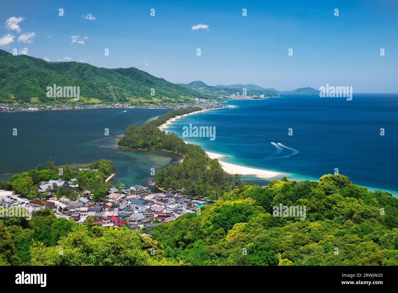 Amanohashidate viewed from Amanohashidate Viewland Stock Photo - Alamy