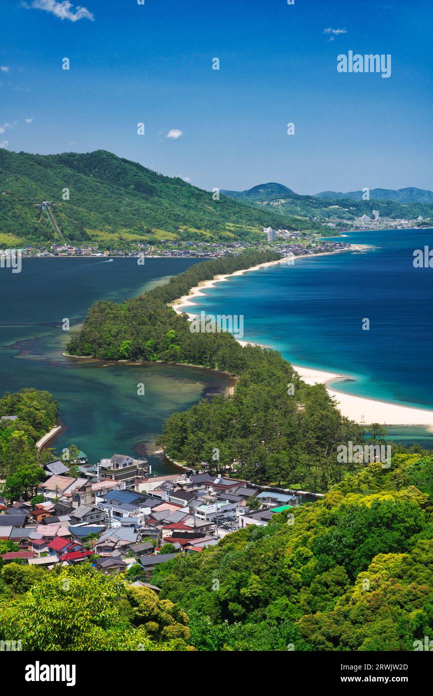 Amanohashidate viewed from Amanohashidate Viewland Stock Photo - Alamy