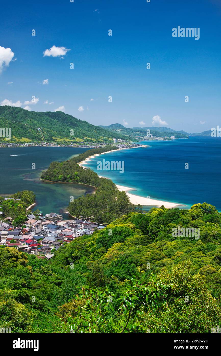 Amanohashidate viewed from Amanohashidate Viewland Stock Photo - Alamy