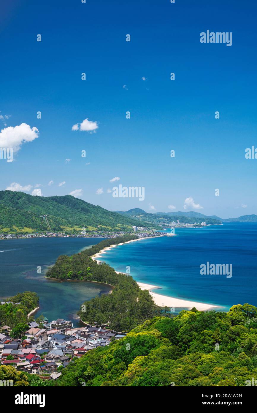 Amanohashidate viewed from Amanohashidate Viewland Stock Photo - Alamy