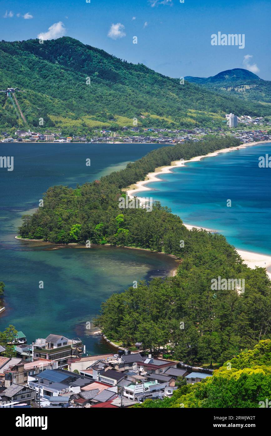 Amanohashidate viewed from Amanohashidate Viewland Stock Photo - Alamy