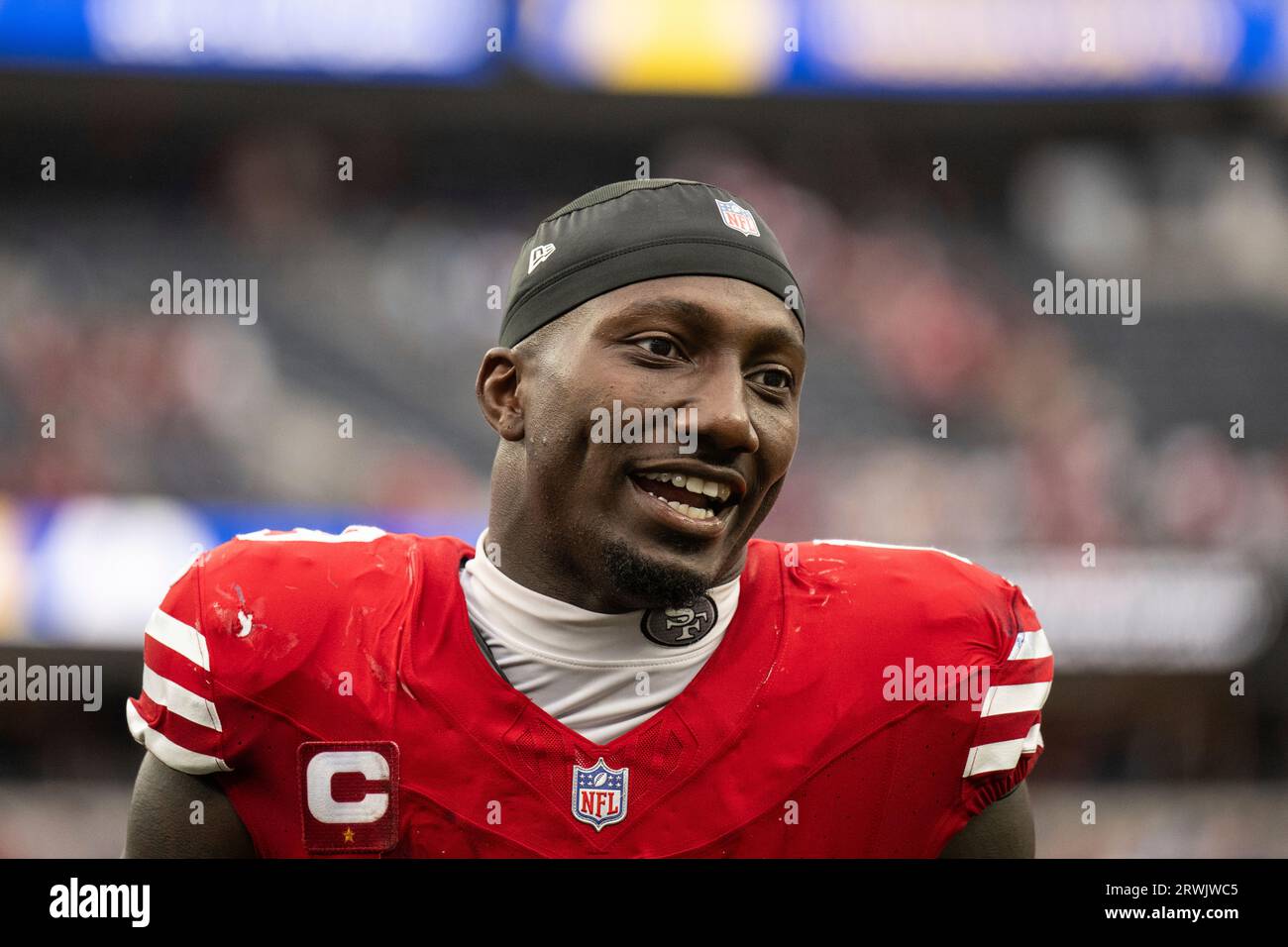 San Francisco 49ers wide receiver Deebo Samuel (19) walks back to the ...