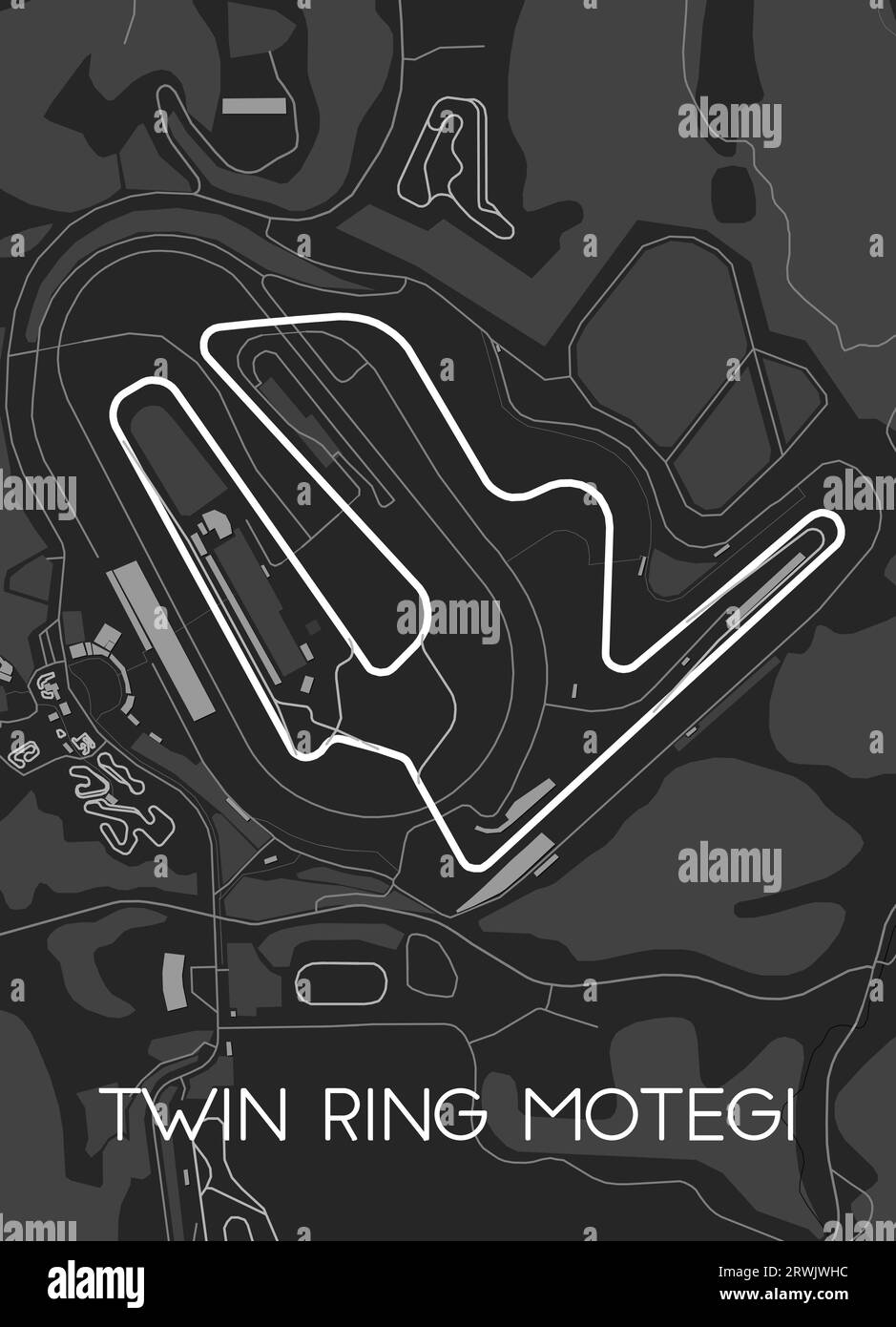 Twin Ring Motegi Track Map for Poster Wall Art Stock Vector Image & Art ...