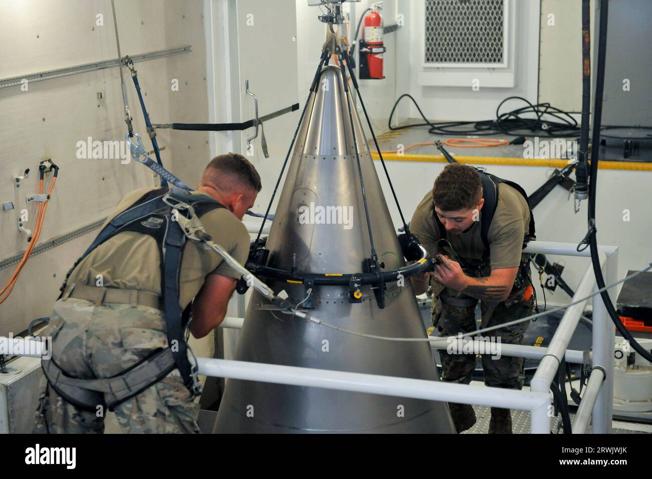 In this image provided by the U.S. Air Force, Senior Airman Jacob Deas ...