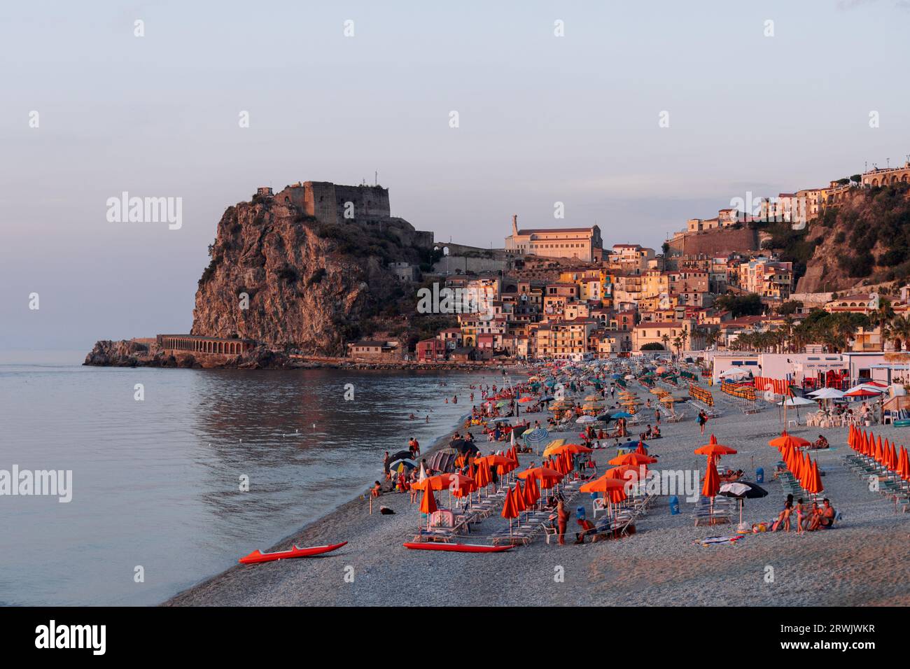 Scilla, Italy - July, 25, 2022: Beautiful colorful beach on the ...
