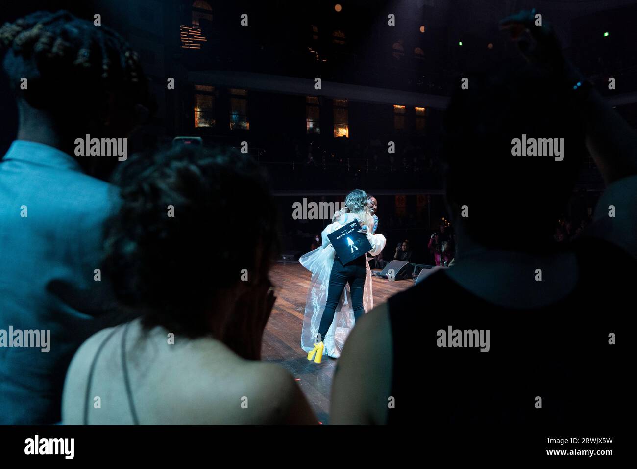 Toronto, Canada. 19th Sep, 2023. Debby Friday hugs a bandmate as she ...