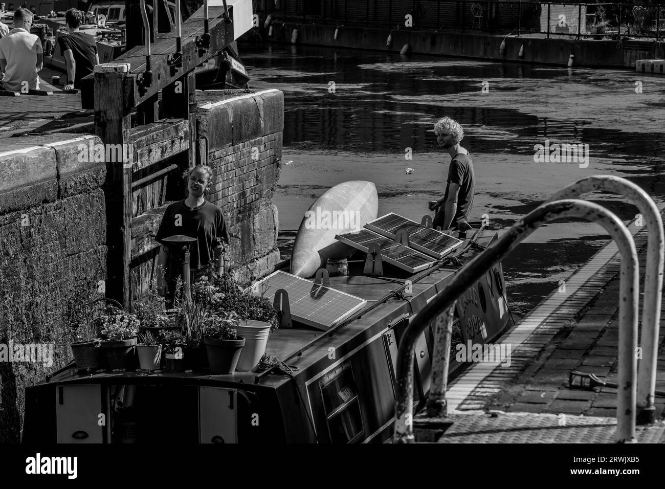 London City Road Lock Regent's Canal City of London Stock Photo - Alamy