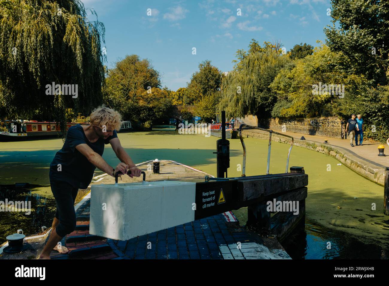 London City Road Lock Regent's Canal City of London Stock Photo - Alamy