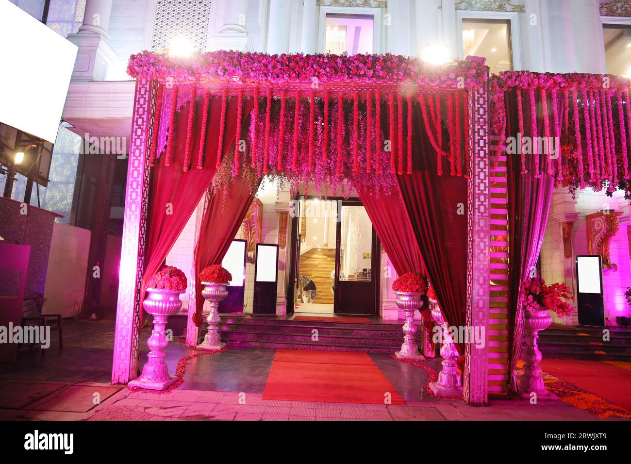 Beautiful decorative entrance gate of a wedding at india Stock Photo ...