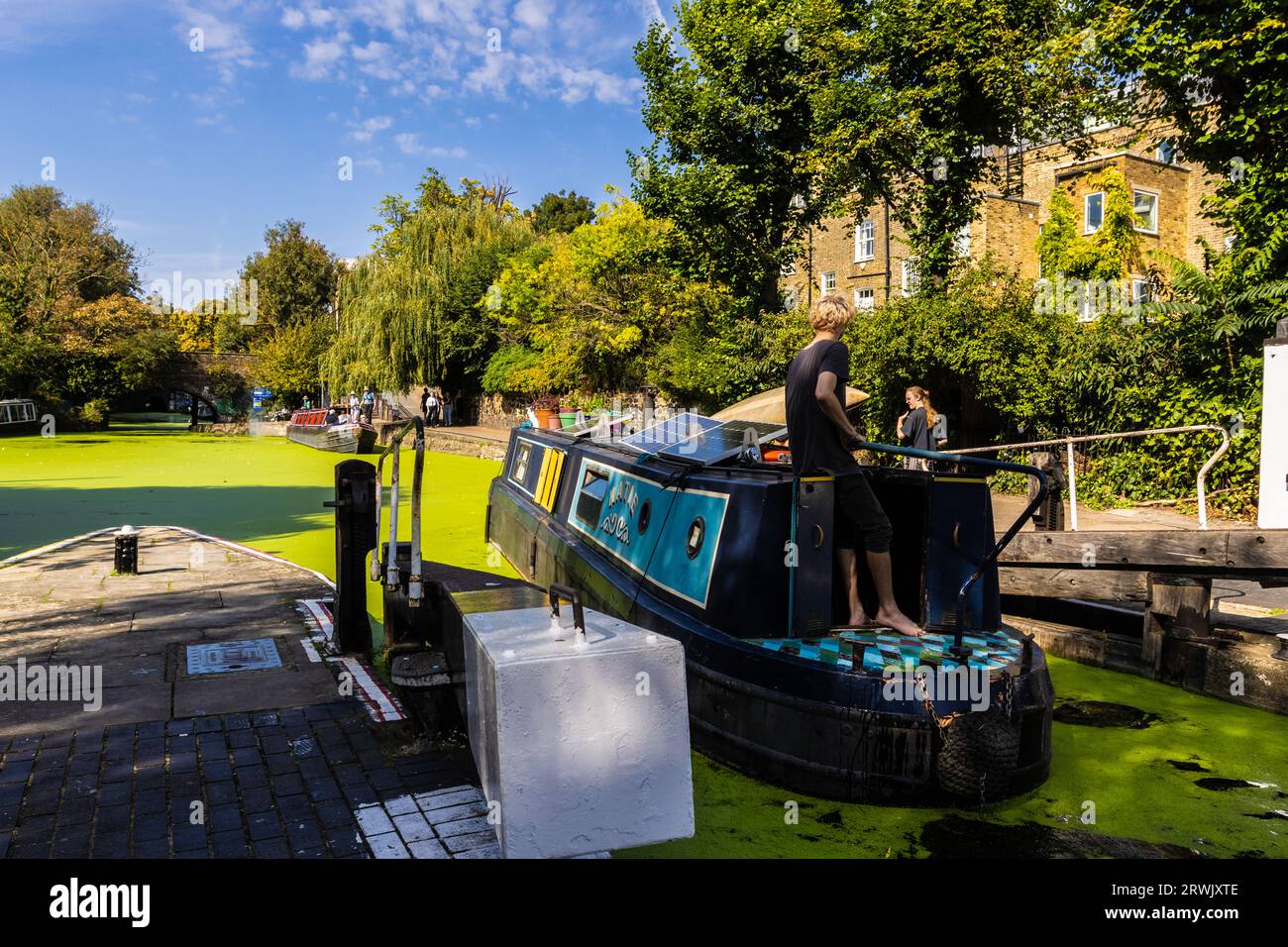 London City Road Lock Regent's Canal City of London Stock Photo - Alamy