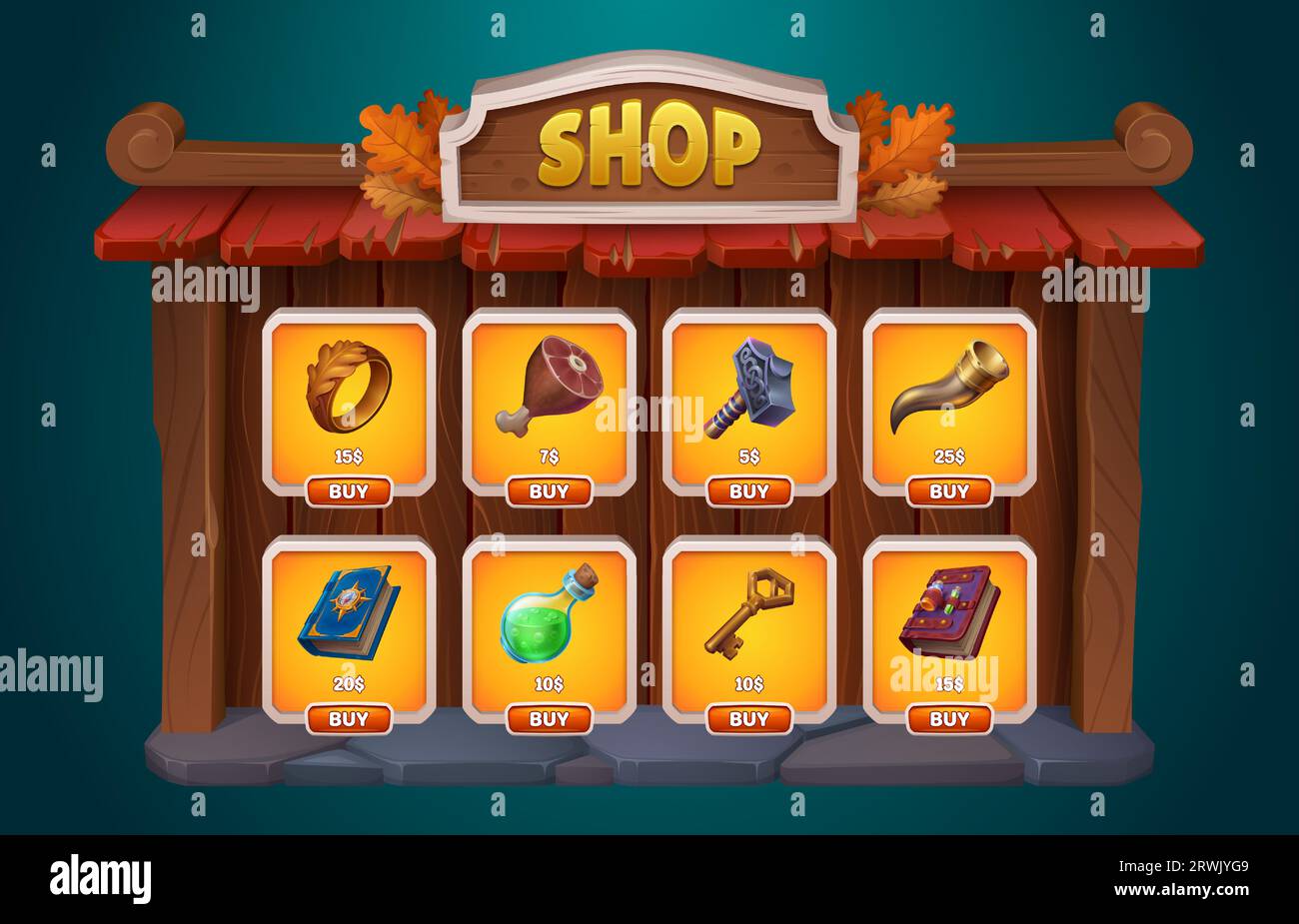 Stone and timber frame Stock Vector Images - Alamy