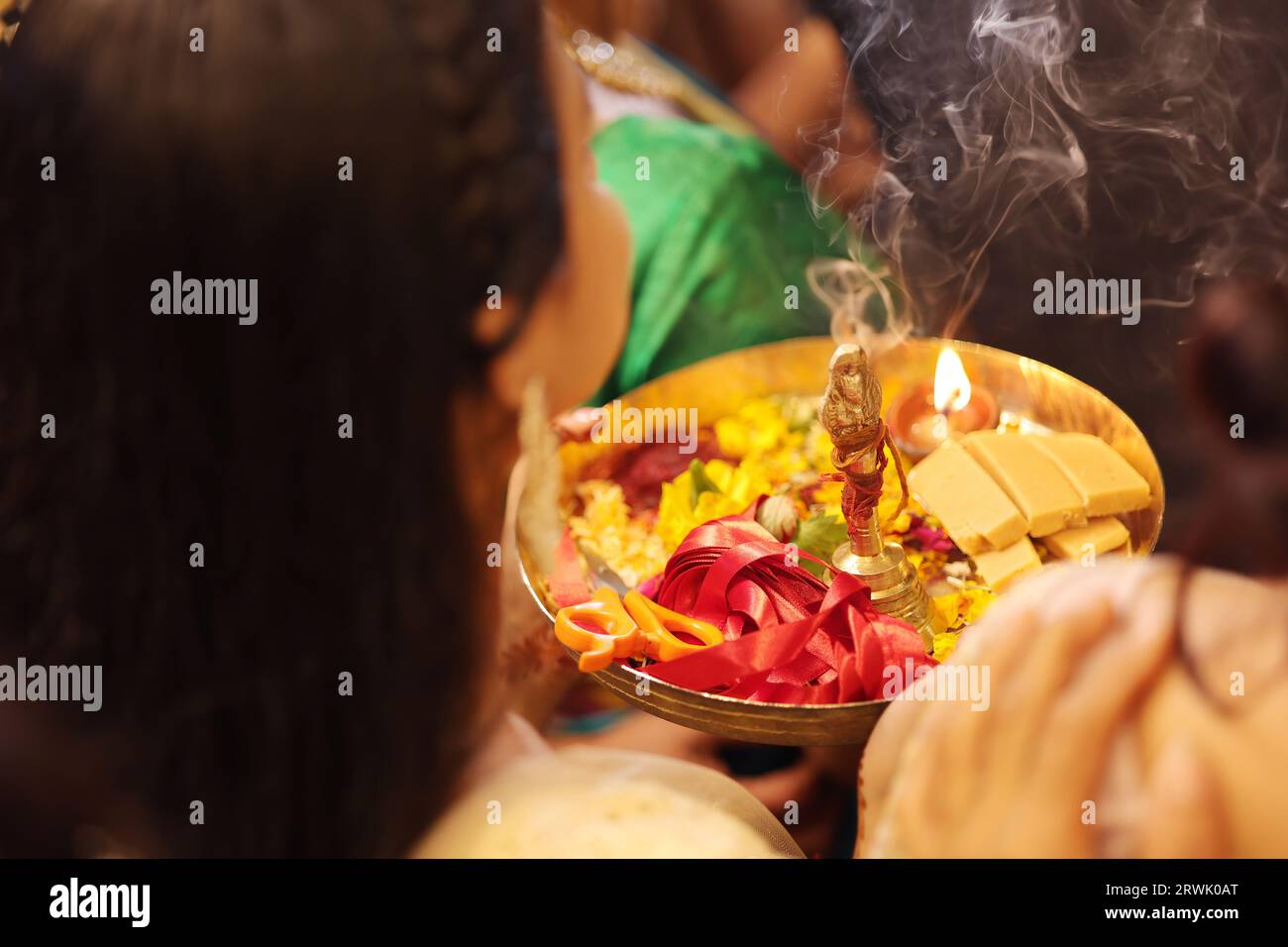 Diwali pooja hindu ritual hi-res stock photography and images - Alamy