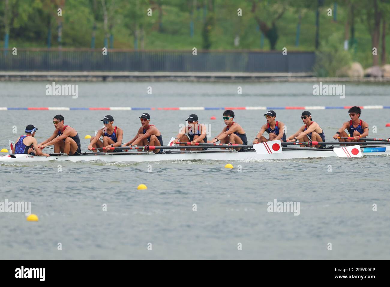 Hangzhou, China. 20th Sep, 2023. Japan team group (JPN) Rowing : Men's ...