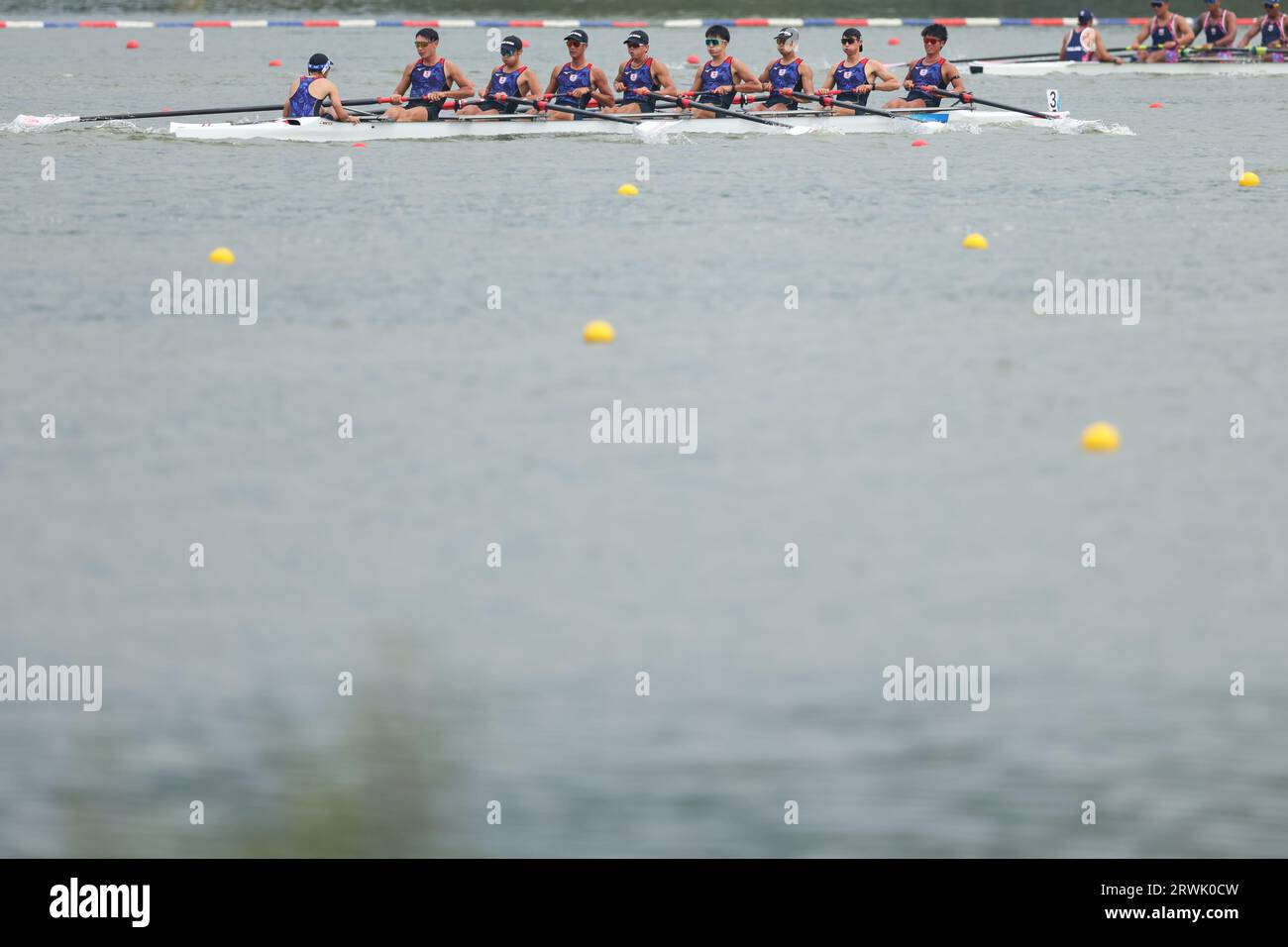 Hangzhou, China. 20th Sep, 2023. Japan team group (JPN) Rowing : Men's ...