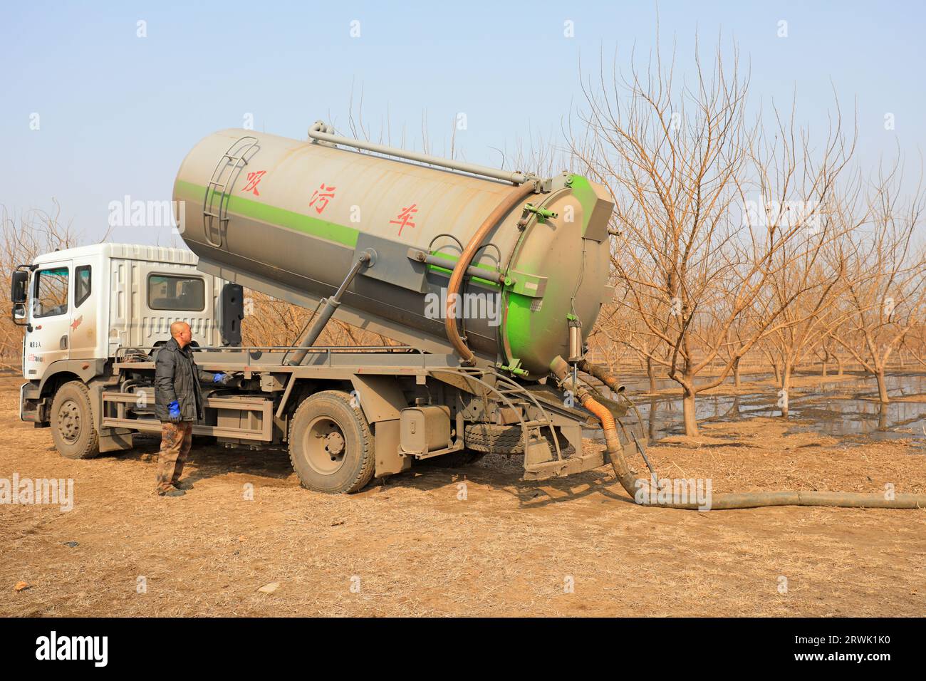 LUANNAN COUNTY, China - March 10, 2022: farmers use vehicles to ...